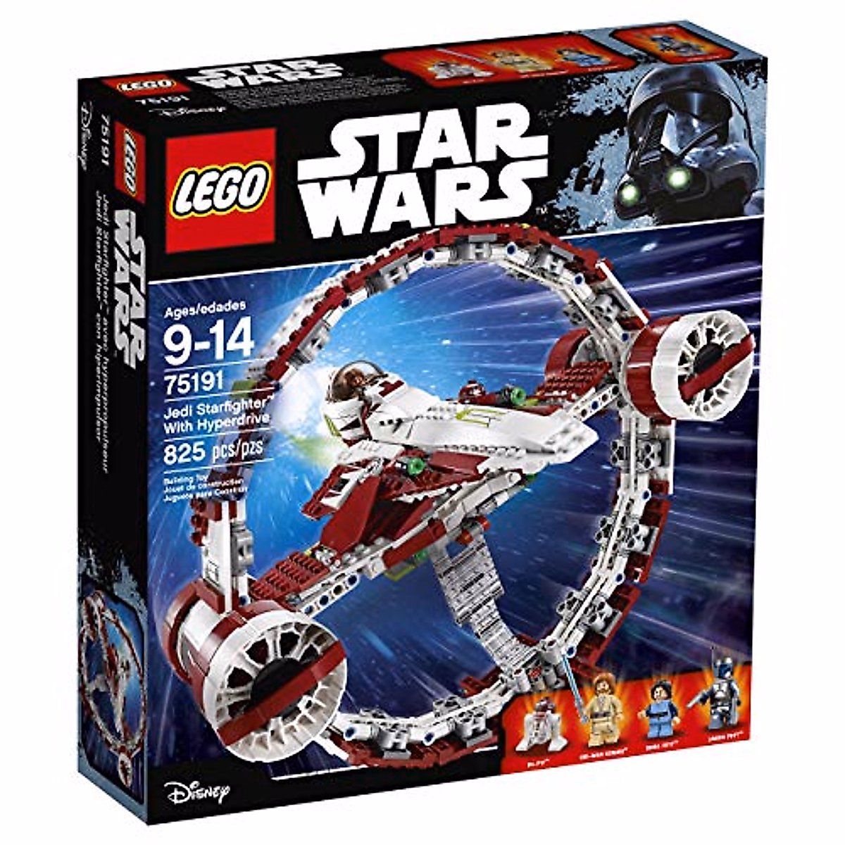 LEGO 6175769 Star Wars Jedi Starfighter with Hyperdrive 75191 Building Kit for 9 - 14 years (825 Pieces)