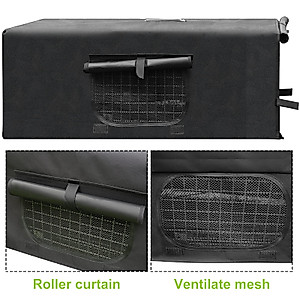 Live Animal Trap Cage Cover, Trap Cage Cover with Breathable Window Cat Trap Cover for 1-2 Door Cage 32 x 10 x 12inch for Raccoon, Squirrel, Skunk,【Only Cover 】(Black)