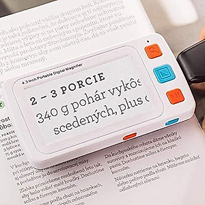 Handheld Portable Digital Reading Magnifier - Electronic Reading Aids with 4.3 Inch LCD Screen - Low Vision Aids Provides 4x-32x Text Enlargement