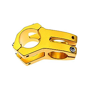 WAKE 31.8 Stem 45mm Bike Stem Mountain Bike Stem Short Handlebar Stem for Most Bicycle, Road Bike, MTB, BMX, Fixie Gear, Cycling (Aluminum Alloy, Gold)