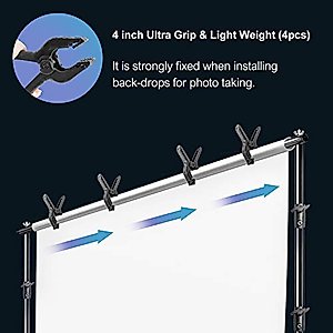 LimoStudio (Heavy Duty) 12.4 ft. Wide x 10 ft. Tall Backdrop Stands, High Stability with 1.45" Thick Pole, Adjustable Width & Length, Background Support System Kit with Super Spring Clamps, AGG1782