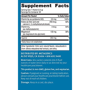 Metagenics MetaRelax Magnesium Powder Blend to Help Promote Restful Sleep, Positive Mood, and Relaxation - Orange Citrus Flavor, 30 Servings