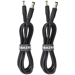 BNKENX 2PCS Male to Male 5.52.5MM Plug DC Power Adapter Cable DC Extension Cable 5.5 x 2.5mm Male Plug to 5.5 x 2.5mm Male Adapter Extension Cable 3.3FT/1M