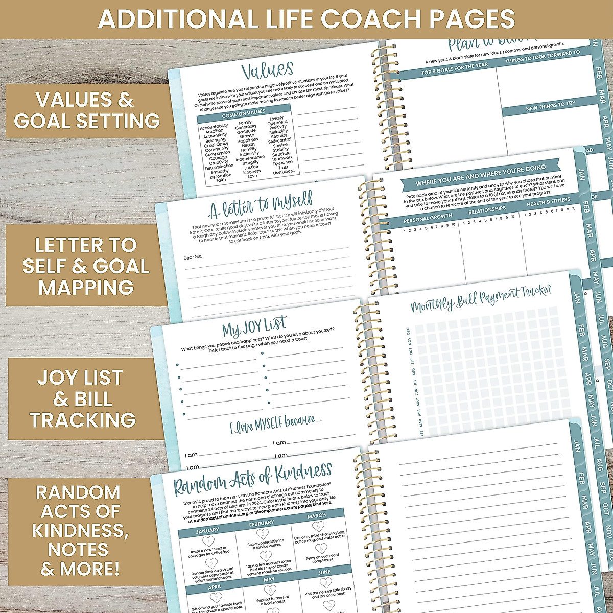 bloom daily planners 2024 Pocket Planner - 4” x 6” - (January 2024 - December 2024) - MINI Weekly/Monthly Agenda Organizer & Calendar Book - Spread Kindness