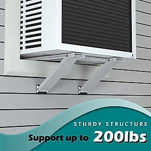 Daisypower Window AC Support Brackets,Up to 200lbs,Fits 9000 to 24000 BTU Air Conditioner Units,Heavy Duty 2 Arms Stable Structure