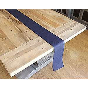 CleverDelights 6" Navy Burlap Roll - Finished Edges - 10 Yards - Jute Burlap Fabric