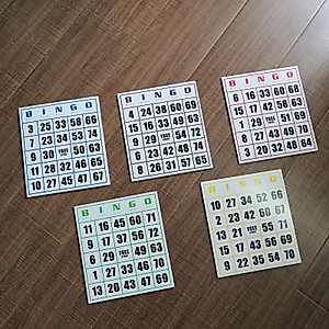 Yuanhe Jumbo Bingo Game Cards -50Pack Easy Read Bingo Set Bingo Paper Game Cards for Bingo Kids Party Card Games, School Classroom Family Gathering Activity, Casino Trip