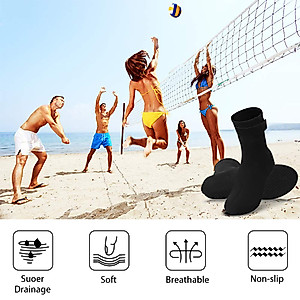 RTDEP 3MM Neoprene Socks Diving Socks Water Resistant Scuba Snorkeling Water Socks For Beach Swim Boarding (Black, S)