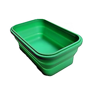 ALANIO G&G Silicone Food Storage Containers Collapsible Lunch Box Set of 4 Rectangle Microwave Foldable, BPA Free, Reusable Leak Proof, Dishwasher and Freezer Safe - Cluttered free cabinet!