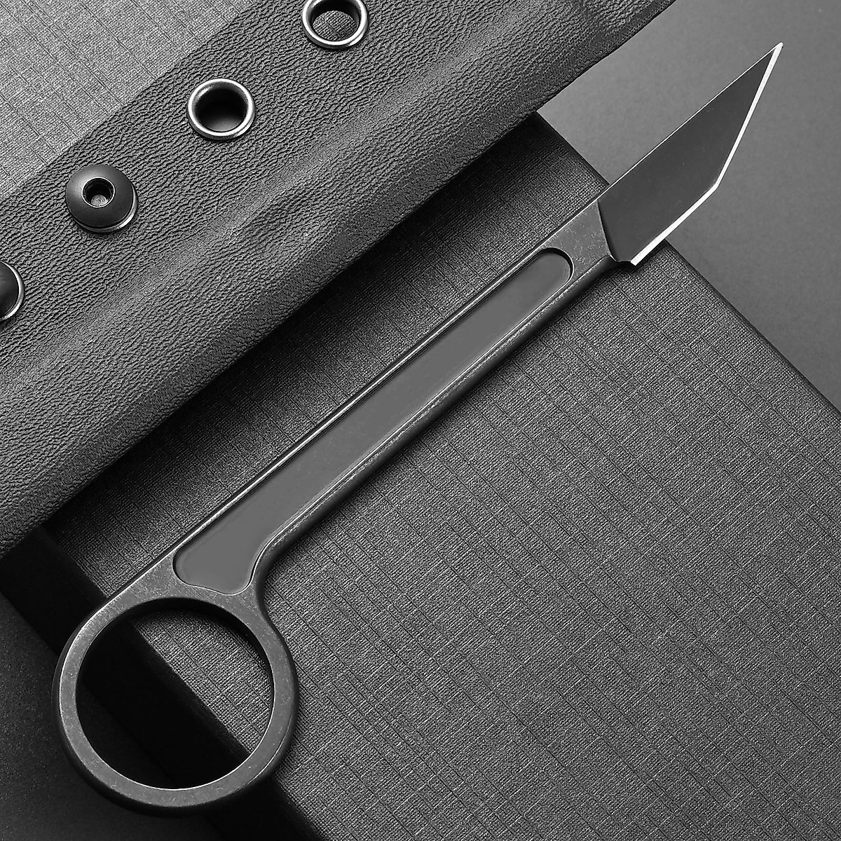 Ccanku C1104 Fixed Blade Knife D2 Blade+Stainless Steel Handle Fixed Blade Knife for Hunting, Survival, Camping Outdoor Utility Knife with K Sheath