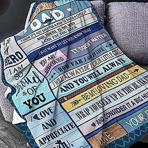 Dad Gifts-Dad Gifts from Daughter Fuzzy Soft Warm Sherpa Throw Blanket for Dad-Father Day Christmas Birthday Gifts for Dad from Daughter Premium Flannel Blanket 50”x60” for Couch Bed Living Room