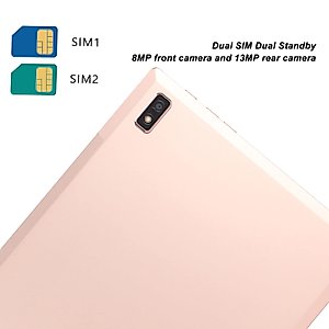 GLOGLOW Tablet, Dual SIM Dual Standby Octa Core Processor 10.1 Inch Tablet 8MP Front 13MP Rear for Android 12 for Work (US Plug)