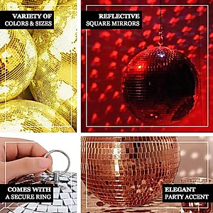 Efavormart 16" Groovy Glass Mirror Disco Ball Party Decoration for Wedding Event Birthday Party