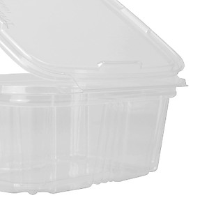 Karat 16oz PET Tamper Resistant Hinged Deli Container with Lid - 200 ct