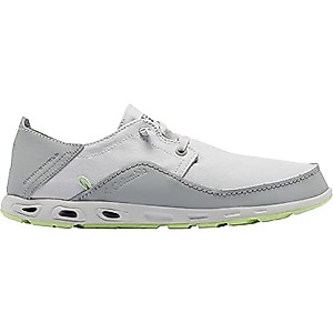 Columbia Men's PFG Bahama Vent Relaxed Boat Shoe, Grey Ice/Jade Lime, 11