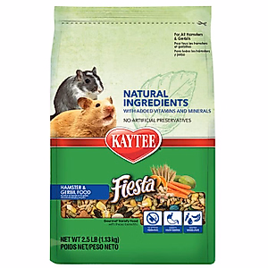 Kaytee Fiesta Naturals Hamster and Gerbil Food, 2.5 lbs.