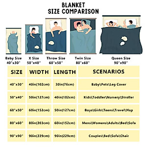 Erosebridal Cat Fleece Blanket Twin, Kawaii Garfield Cat Fuzzy Blanket for Kids Boys Girls, Paw Print Love Heart Throw Blanket, Cartoon Animals Soft Flannel Blanket, Blue