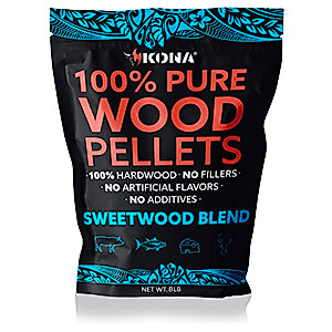 Kona Sweetwood Blend Smoker Pellets, Intended for Ninja Woodfire Outdoor Grill, 8 lb Resealable Bags