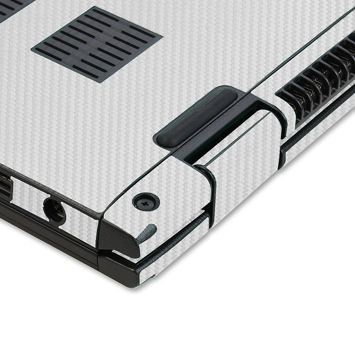 Skinomi Silver Carbon Fiber Full Body Skin Compatible with Toshiba Satellite Radius (2015, 14 inch)(Full Coverage) TechSkin with Anti-Bubble Clear Film Screen Protector