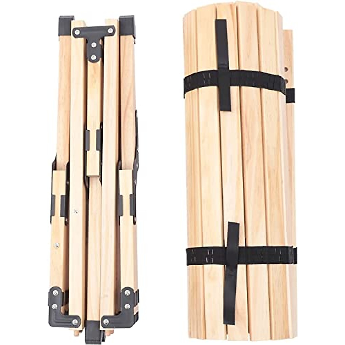 OMKUOSYA Portable Camping Table, Wooden Folding Beach Picnic Table with Carry Bag for Outdoor Cooking, Picnic, Camp, BBQ, Travel, Backyard Patio Party