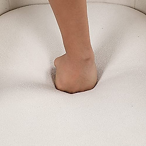 Goohome Mid Century Modern Accent Chair Single Sofa Comfy Upholstered Armchair Living Room Furniture, ReadingChair with Lumbar Pillow and Metal Legs for Bedroom, Lounge