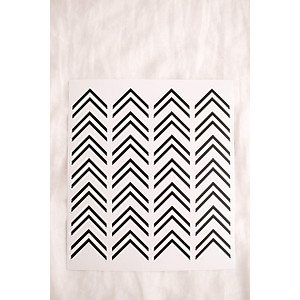 Modern Maxwell Wall Art Decals for Boys Girls Nursery, Bedroom, Living Room Archer Black Arrowheads Room Sticker Set 112 Pieces