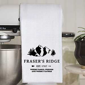 WCGXKO Outlander Inspired Fraser’s Ridge Decorative Flour Sack Kitchen Decor Kitchen Towels (Fraser’s Ridge Towel)