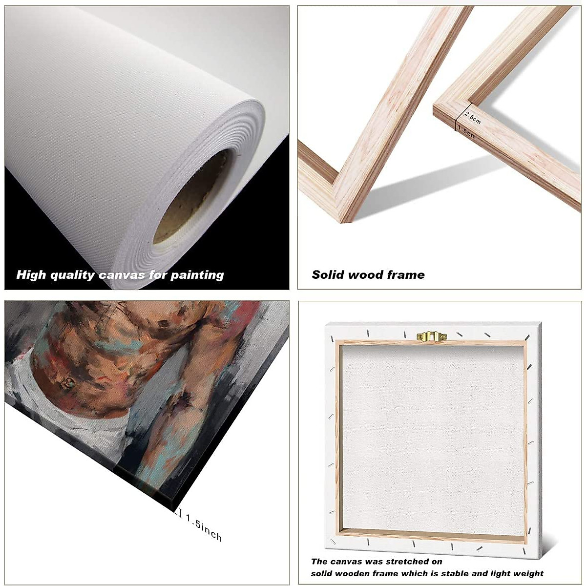 EsaSam The Meeting On The Turret Stairs By Frederic William Burton Picture Canvas Art Poster And Wall Art Picture Print Modern Family Bedroom Decor Posters (No Framed,24×36inch)