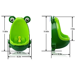 Engaging & Fun - Colorful Frog Boys Potty Training Urinal with Whirling Target - Use a Baby Boy Urinal, Making It Fun, Easy Stress Free to Potty Train a Boy (blue) by MamaKids