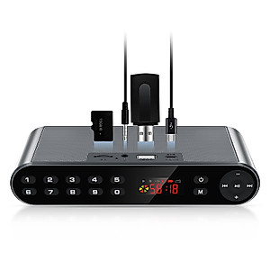 Antimi Bluetooth/FM Radio/MP3 Player Portable Wireless Speaker (Black)