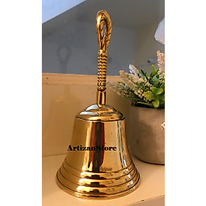 Nautical Brass Bell Handle 3.5 "-Nautical Brass Bells, 3" Nautical Bell Decoration Alarm, Ringing, Bell