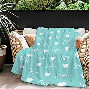 Personalized Name Blanket for Teens, Custom Name Blanket for Boys Girls, Super Soft Personalized Gifts Name Throw Blanket for Birthday Memorial Day Valentines Day Customized Gift Travel 50x60In