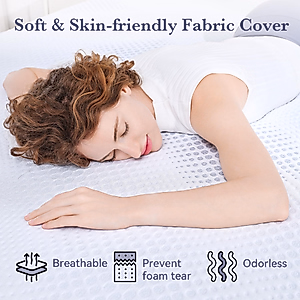 SINWEEK 3 Inch Gel Memory Foam Mattress Topper Queen Size, Mattress Pad for Body Pressure Relief, Cooling Bed Topper with Breathable Soft Cover, CertiPUR-US Certified, Medium Version.