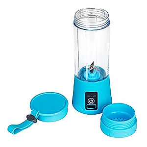 Mind Reader PORBLEND-BLU Handheld, Rechargeable Personal USB-Powered Juicer, Blue Portable Blender, One Size