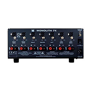 Monoprice 114566 Monolith Multi-Channel Power Amplifier - Black With 7x200 Watt Per Channel, XLR Inputs For Home Theater & Studio
