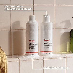 Keeps Hair Regrowth Treatment Mens Shampoo for Fuller, Thicker Looking Hair, 8 oz - Thinning and Hair Growth Shampoo for Men - DHT Blocker - Infused with Biotin, Caffeine, & Saw Palmetto