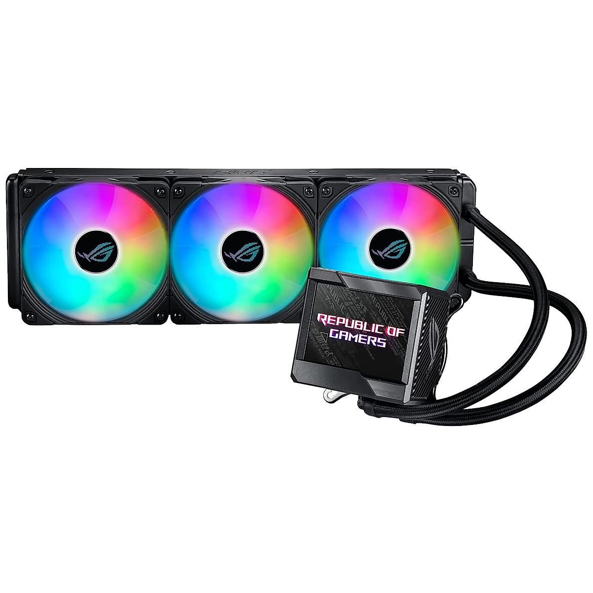 ASUS ROG Ryujin II 360 ARGB All-in-one Liquid CPU Cooler 360mm Radiator (3.5" Color LCD, Embedded Pump Fan, 3X ROG 120mm ARGB Radiator Fans, Compatible with Intel LGA1700, 1200 and AM5, AM4 Socket)
