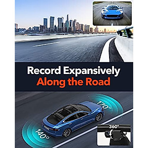 REDTIGER Dash Cam Front Rear, 4K/2.5K Full HD Dash Camera for Cars, Free 32GB SD Card, Built-in Wi-Fi GPS, 3.18” IPS Screen, Night Vision, 170°Wide Angle, WDR, 24H Parking Mode