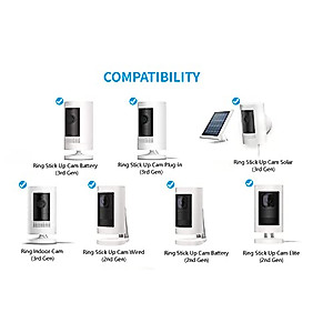 3 Pack Wall Mount for Ring Camera&Stick Up Cam Wired/Indoor Cam//Battery Cam/Ring Plug-in HD Security Cam,Indoor Outdoor Bracket for Wyze Cam Pan/V2 /V3/Outdoor, 360° Adjustable Mounting Bracket