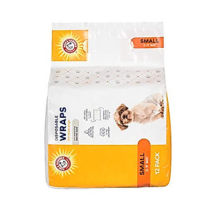 Arm & Hammer For Pets Male Dog Wraps, Size Small, 12 Count | Ultra-Absorbent, Adjustable Male Dog Diapers with Leak-Proof Protection and Wetness Indicator | Baking Soda for Odor Control