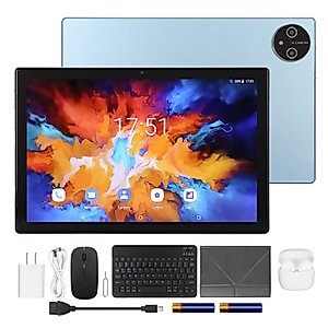2 in 1 Tablet PC, 12MP Front Camera Smart 10.1 Inch Tablet MT6755 Octa CPU for Learning for Android 11.0 for Work (US Plug)