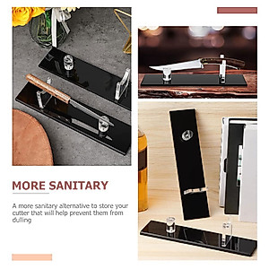 FOMIYES Acrylic Cutter Display Rack Single Knife Holder Transparent Cutter Storage Rack Cutter Displaying Stand for Home Shop Decor Acrylic Stands for Knife Display