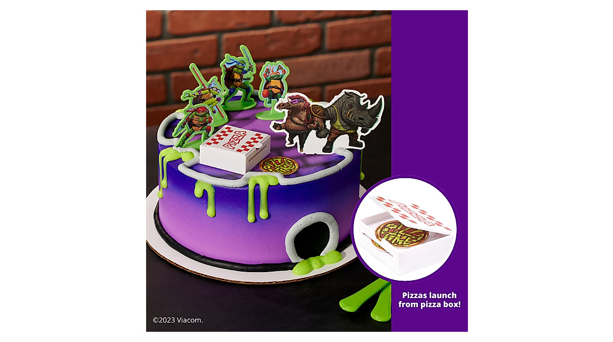 TMNT Pizza Power Cake Topper & Launcher | Birthday Party Decor