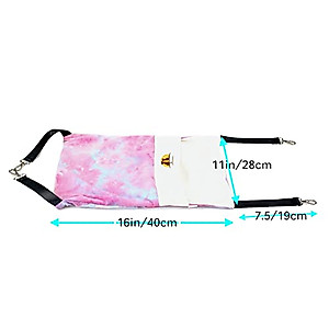 emours Ferret Cozy Warm Hammock Chinchilla Hanging Cage Bed Fleece Hideout Sleeper for Rat Sugar Glider Squirrel Guinea Pig and Other Small Animals 16*11‘’