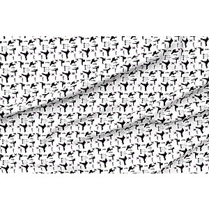 Spoonflower Fabric - Large Print Martial Arts Fitness Health Printed on Petal Signature Cotton Fabric by The Yard - Sewing Quilting Apparel Crafts Decor