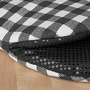 KitchenAid Gingham Mini Oven Mitt 2-Pack Set, Onyx Black, 5.5"x8"