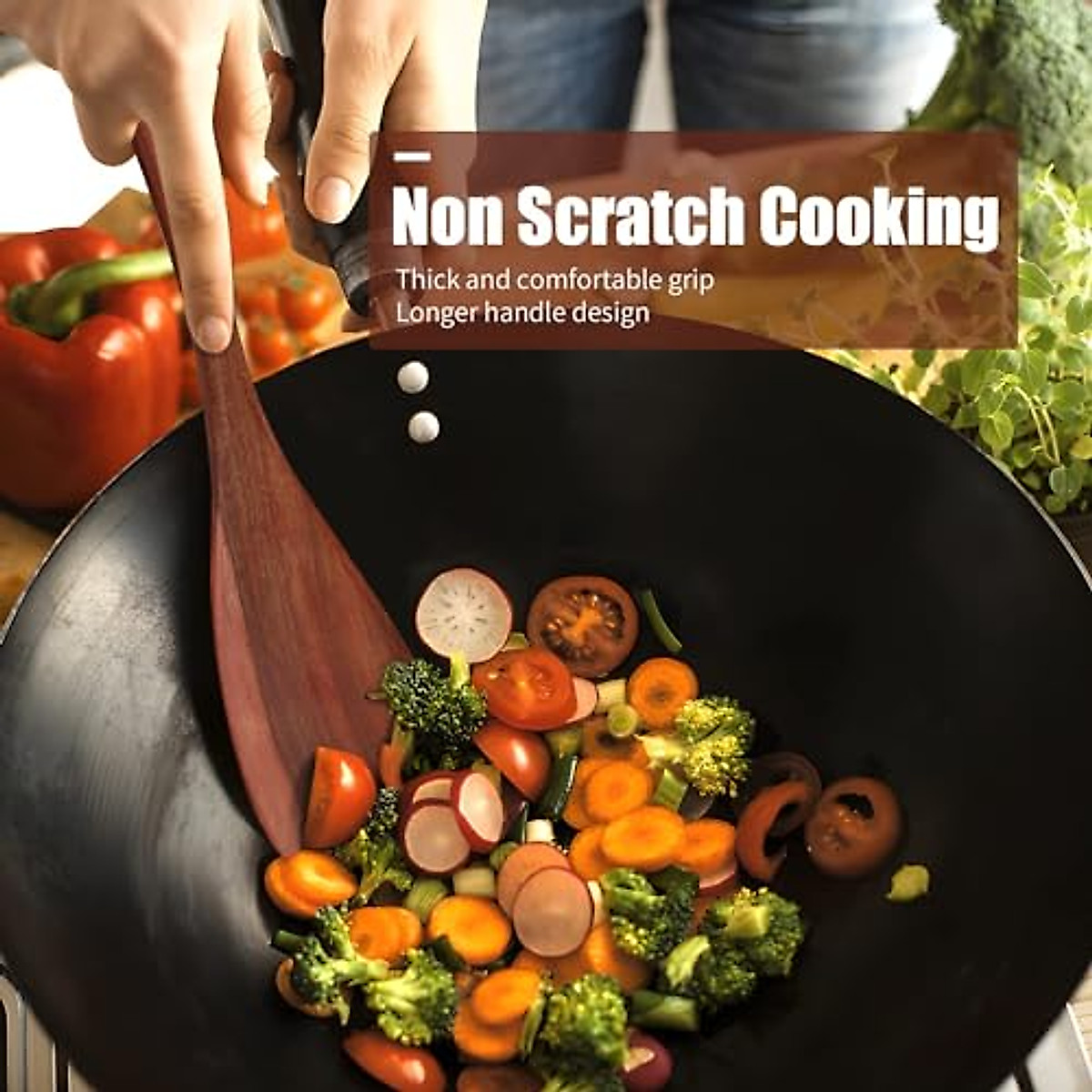 Kitchen Utensils Set,16 Pcs,Wooden Spoons for Cooking, Natural Teak Nonstick Spatula with Spoon Rest, Comfort Grip,Premium Quality House Warm Sweet Gifts