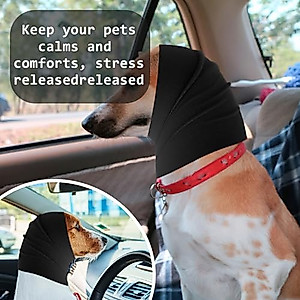 Amaxiu Dog Snood for Dog Neck and Ears Warmer, Dog Ear Muffs Dog Neck and Ear Warmer Hood Pet Dog Snood Dogs Quiet Ear Covers Hood for Anxiety Relief Noise Protection Bathing Grooming(L, Black)