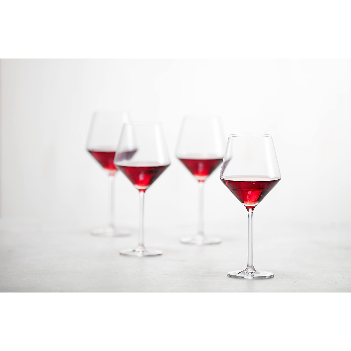 Zwiesel Glas Pure Tritan Crystal Stemware Glassware Collection Beaujolais Red Wine Glass, 16 Ounce (4 Pack)