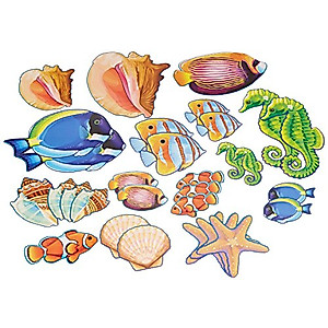 Amscan Sea Life Cutouts Party Decoration, 5", 8", 12", 30 Pcs